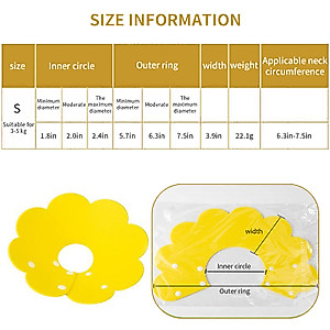 Jakonay 3Pcs Cat Recovery Collar Cat Protection Collar Cones for Cats Sunflower Neck Cat Cone Anti-Licking Recovery Collar to Prevent from Biting Scratching(Pink, Orange, Yellow) (S)