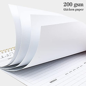 Habit Tracker - Daily Habit Tracker Journal and Goal Board with Gold Spiral Binding, 12 Months Undated Daily Weekly and Monthly Gradients Habit Tracker Calendar to Boost Productivity, 8.5" x 11.5"