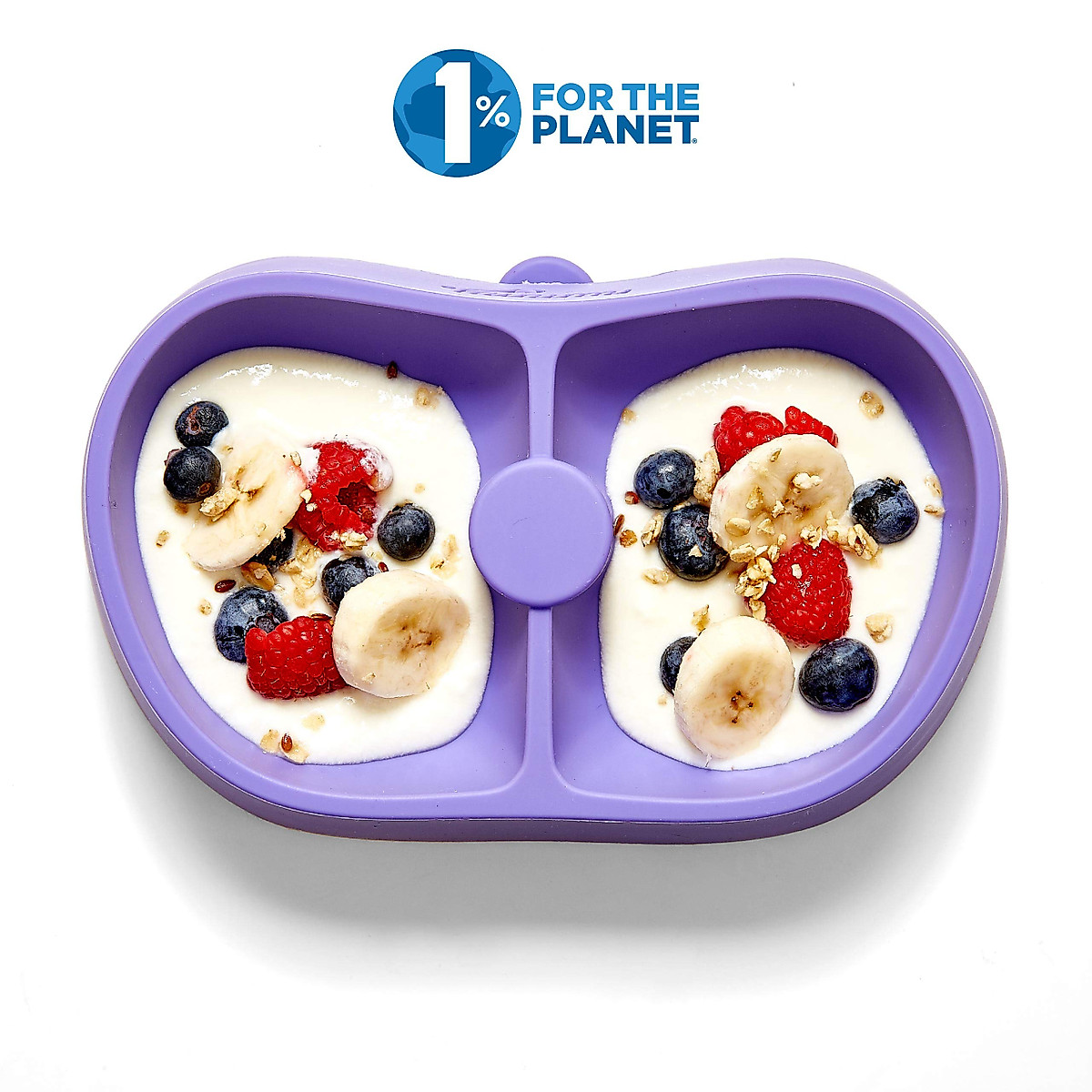 Nummy BOWL - Pure Silicone Bowl with Hidden Suction Cup for Babies and Toddlers | BPA and Phthalate Free | Microwave and Dishwasher Safe | Great Baby Gift (Purple, Core Collection)