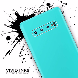 DesignSkinz Solid Mint V2 Protective Vinyl Decal Wrap Skin Cover Compatible with The Samsung Galaxy S20 (Screen Trim & Back Glass Skin)