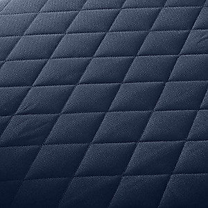 Classic Accessories Montlake FadeSafe Water-Resistant 42 x 18 x 3 Inch Outdoor Quilted Bench Cushion, Patio Furniture Swing Cushion, Navy, Patio Loveseat Cushion