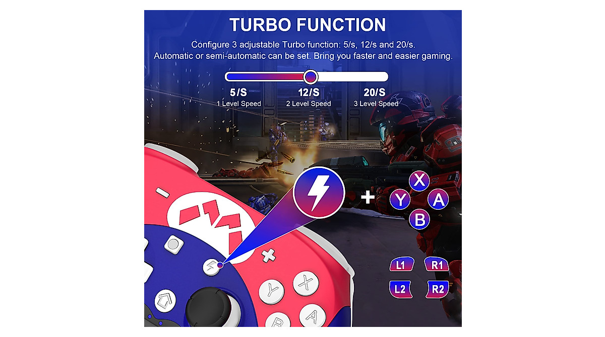 FLIEEP Switch Controller - Wireless Switch Pro Controller for Switch/Switch Lite/Switch OLED ...