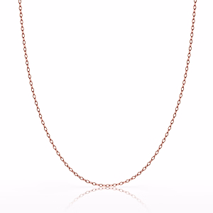 Bling For Your Buck Rose Gold-Tone over Sterling Silver 1.2mm Very Thin Italian Cable Chain Necklace - 16"