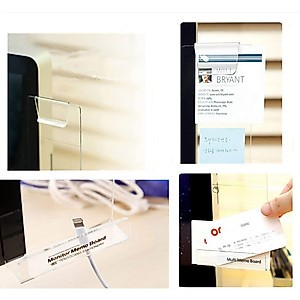 Computer Monitor Message Board memo Message Board Screen Side Panel with Mobile Phone Bracket 2 Pieces (Left and Right)