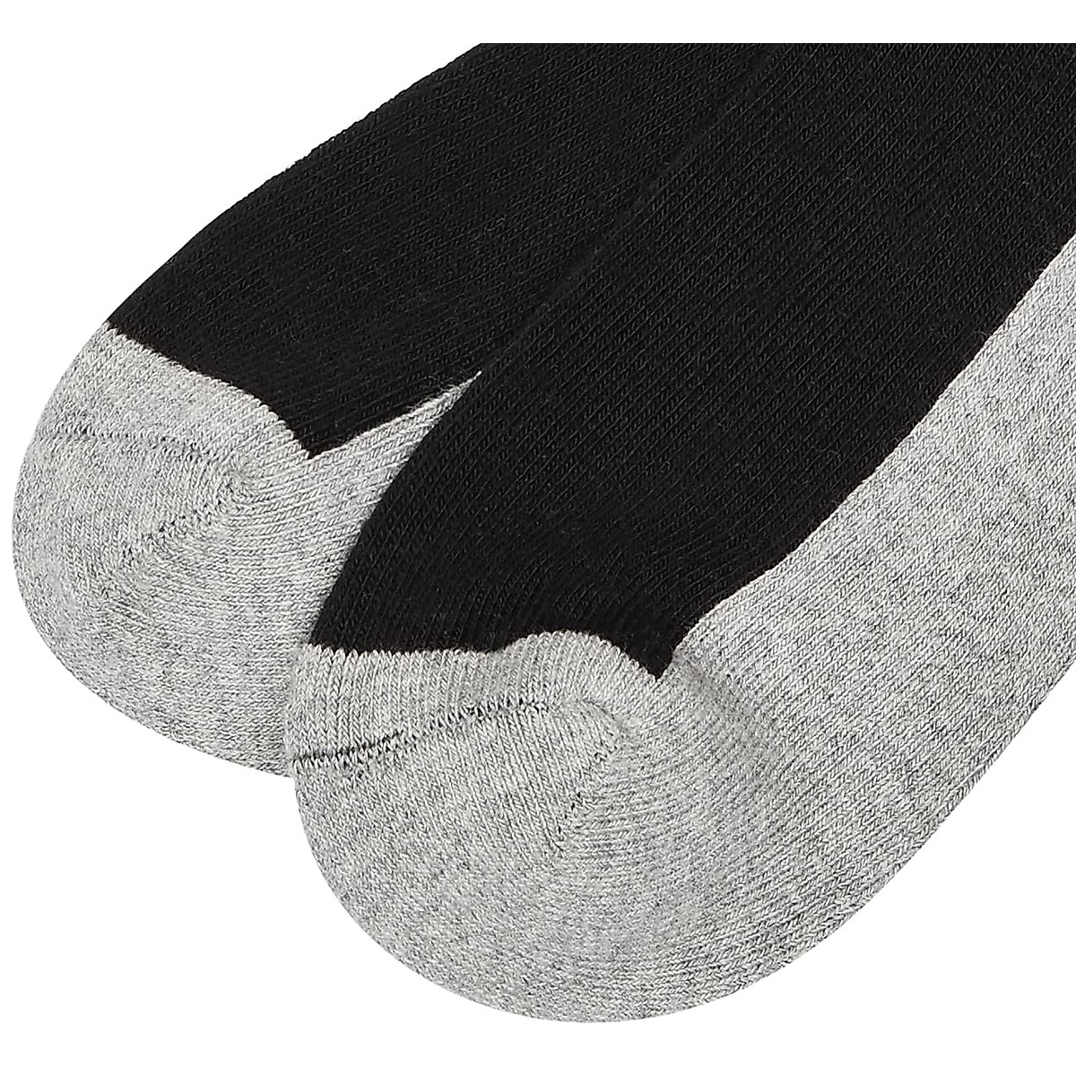 Jefferies Socks Little Boys' Seamless Sport Quarter Half Cushion 6 Pack Socks, Black/Grey, 8-9.5