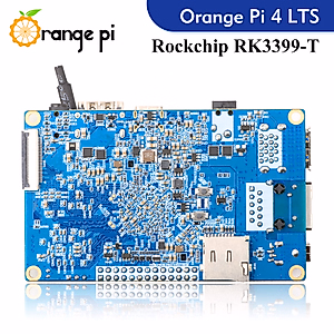 Orange Pi 4 LTS 3GB LPDDR4 Rockchip RK3399 Six Core ARMR 64 Bit with 16GB EMMC, Single Board Computer Run Android, Ubuntu, Debian OS (Pi 4 LTS 3GB +16GB EMMC)