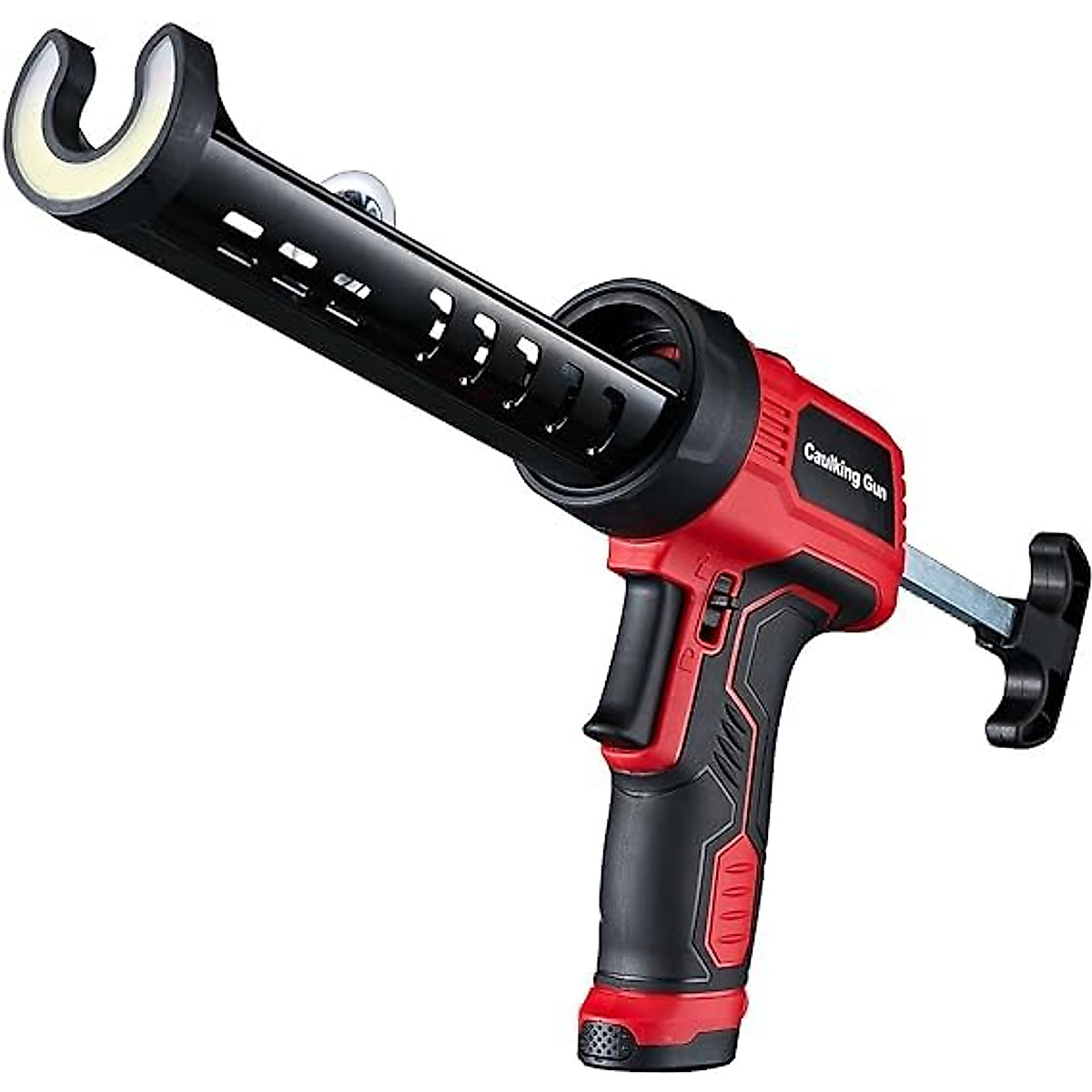MARSOSAUR Caulk Gun, Electric Dripless Caulking Gun with 300KG Thrust, Cordless Silicone Tool Gun with Constant Flow Tech, Lightweight 10oz Caulk Guns with LED Light