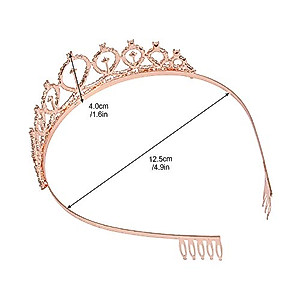 CIEHER Crowns for Women,Birthday Girl Sash & Rhinestone Tiara Kit,Birthday Girl Crown,Birthday Crowns for Women, Birthday Tiara for Girls,Rose Gold Tiara,Crown Royal Gifts