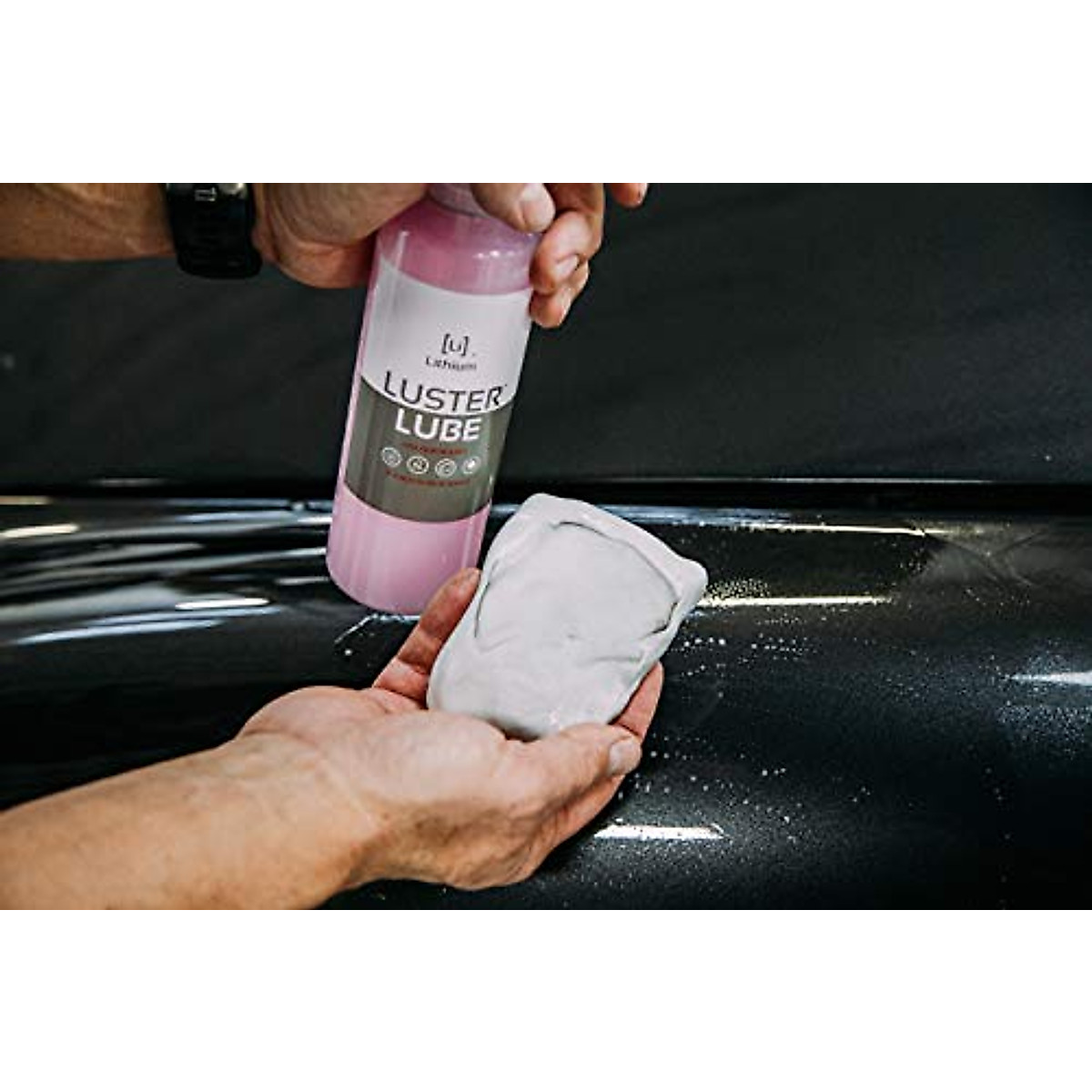 Fore Clay and Luster Lube - Clay Bar Kit, Auto Detailing Clay bar for Cars, Trucks, Boats, Glass and Plastic. Includes Luster Lube Hydrophobic Lubricant.