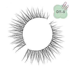 Lashes Natural False Eyelashes Soft Wispy Lashes Faux Mink 11mm False Lashes Chiref Fluffy Curly False Eyelashes Natural Look Lashes 3D 5 Pairs DY-3-Funny