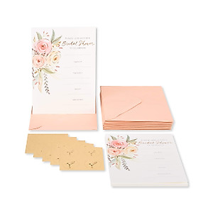 Papyrus Bridal Shower Invitations, Floral (20-Count)