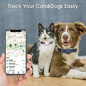 SimpleThings Waterproof Airtag Dog Collar Holder, Anti-Lost Protective Case Cover Compatible with Apple Airtag GPS Tracker, Silicone Air Tag Holder Designed for Cats Dogs Collars