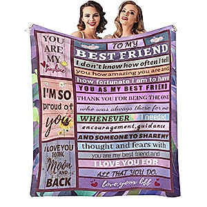 Gifts for Best Friends Blanket 60"x50",Best Friend Birthday Gifts for Women, Unique Friendship Gifts for Women Friends,BFF Gifts,to My Bestie Blanket,Thoughtful Besties Gift Ideas for Women Blanket