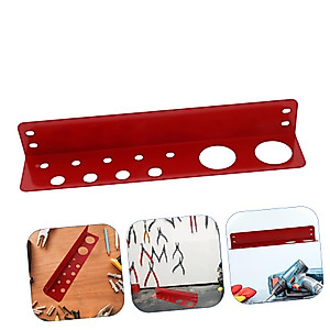 KONTONTY Storage Hanging Board Storage Rack Tools Garage Tool Holder Wall Mount Rack Pegboard Holder Pegboard Organizer Shelf for Hardwares Garage Organization Holder Wall Rack Red Steel
