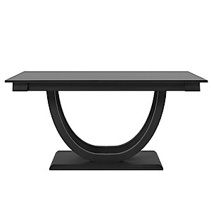 6 Pieces Wood Dining Table Set with Bench, Kitchen Table Set with Half Round Legs, Long Bench and 4 Dining Chairs, Modern Style Dining Room Set for 6 Persons, Gray+Beige