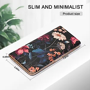 TANTIUE Wallet Women Ultra Slim Thin Leather Womens Wallet RFID Blocking Credit Card Holder Bifold Clutch Long Ladies wallet