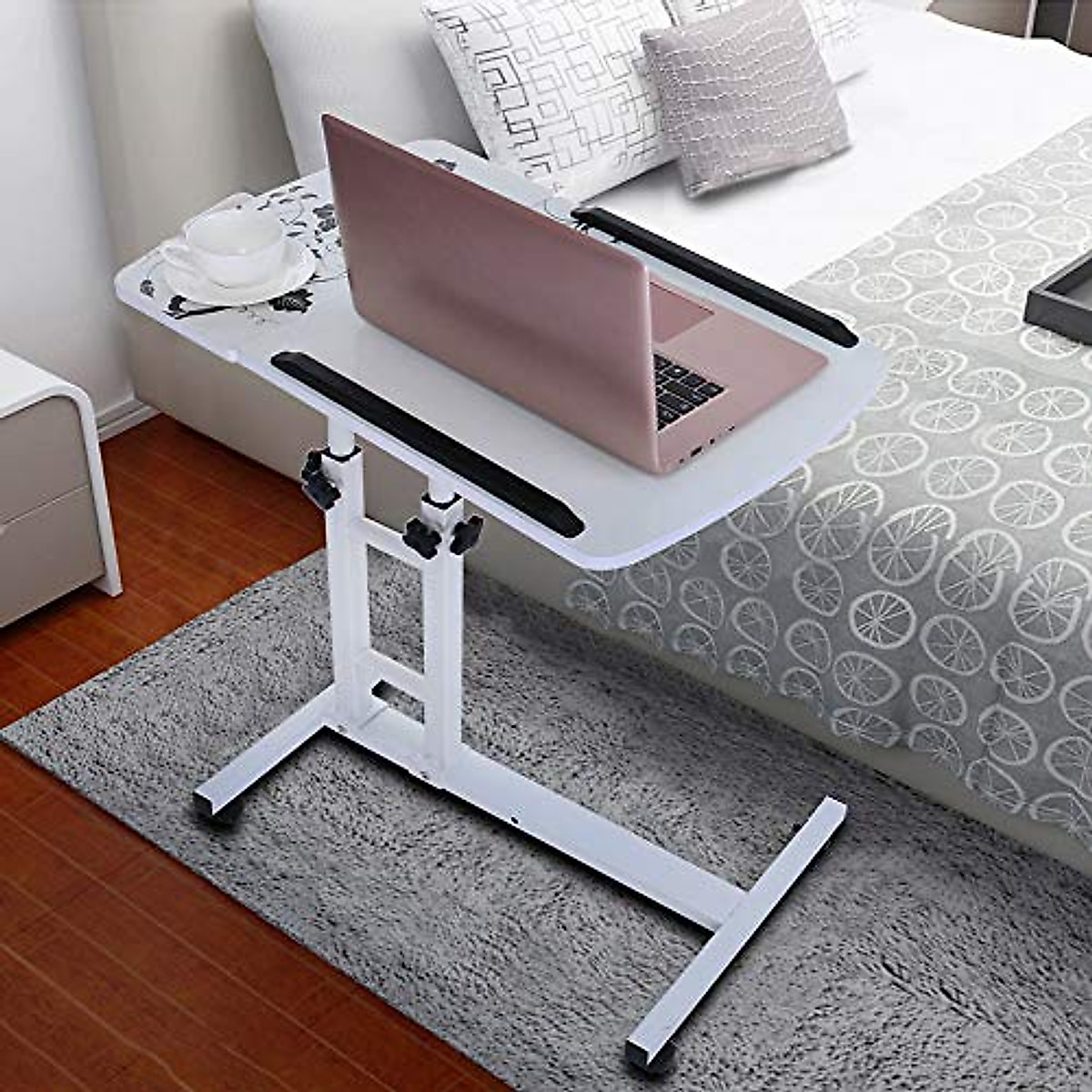 Household Computer Task Desk Office Table,Can Be Folded and Adjusted Angle,Adjustable Height,Removable,2 Separate Tabletop,Pen Holder(Ship from US!)