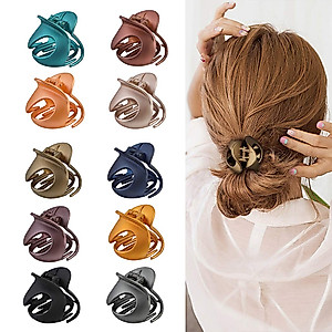 Hair Claw Clips,Fascigirl 10PCS Jaw Clips Vintage Non Slip Simple Irregular Hair Clamps Fashion Claw Clips Hair Accessories For Women Girls