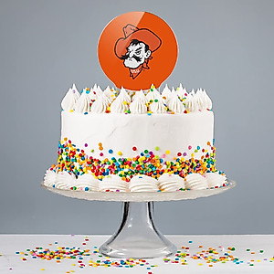 Acrylic Oklahoma State University Cowboy Logo Secondary Cake Topper Party Decoration for Wedding Anniversary Birthday Graduation