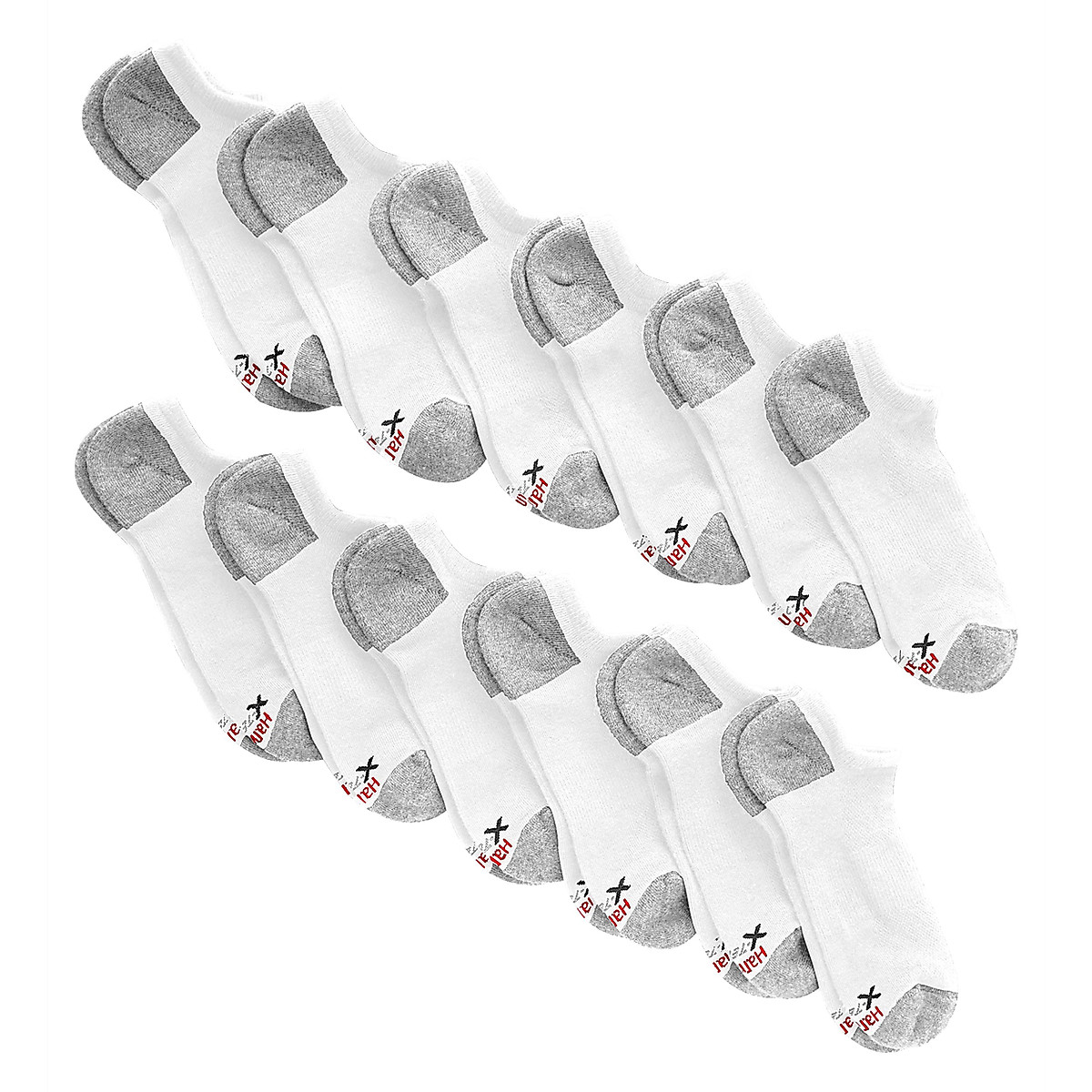 Hanes mens X-temp Lightweight No Show Socks, 12-pair Pack Casual Sock, White, 6 12 US