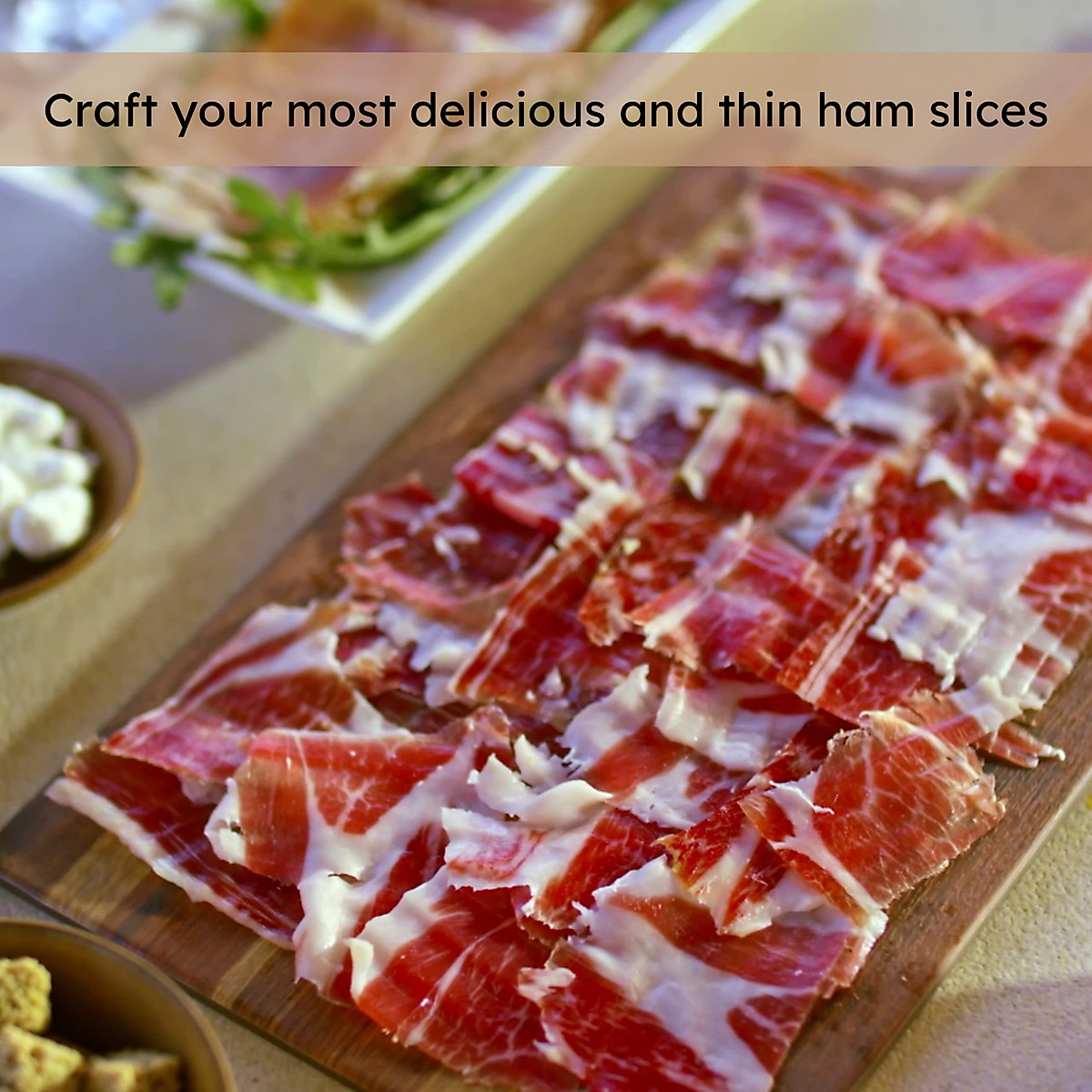 Monte Nevado Folding Ham Stand - Carving Knife and Sharpener Included - Iberico, Serrano and Prosciutto Ham Holder Stand - Easy to Assemble, Lightweight, Portable - Soporte Jamonero Plegable
