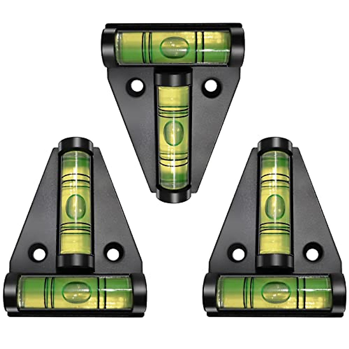 RV T Levels, Cross-Check Bubble Level with magnetic, For RV, Motorhome, Travel Trailers Front-to-Back, and Side-to-Side Leveling, Durable, Waterproof (Black 3 PCS)