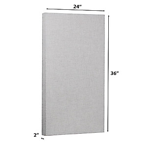 ATS Acoustics Sound Absorbing Acoustic Panel Fire Rated Professional Studio Quality 24" x 36" x 2" (Platinum)