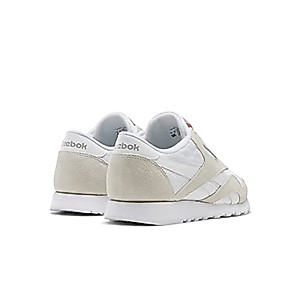 Reebok Women's Classic Nylon Sneaker, Classic White/Light Grey 2, 8