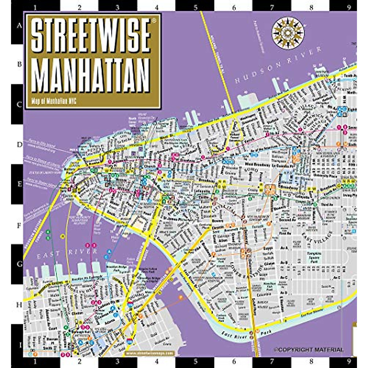 Streetwise Manhattan Map - Laminated City Center Street Map of Manhattan, New York (Michelin Streetwise Maps)