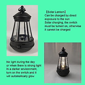 Wanhony Dog Statue Solar Night Light, Outdoor Garden Golden Retriever Decoration Light, Labrador Lawn Hanging Light, Lawn Landscape Solar Light (German Shepherd)