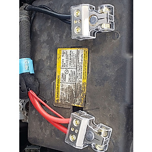 SUNMORN Battery Terminal Connectors, 0/2/4/6/8/10 AWG Battery Terminals, Heavy Duty Car Battery Terminal, Top Post Multiple Battery Terminal (Silver+Gold)