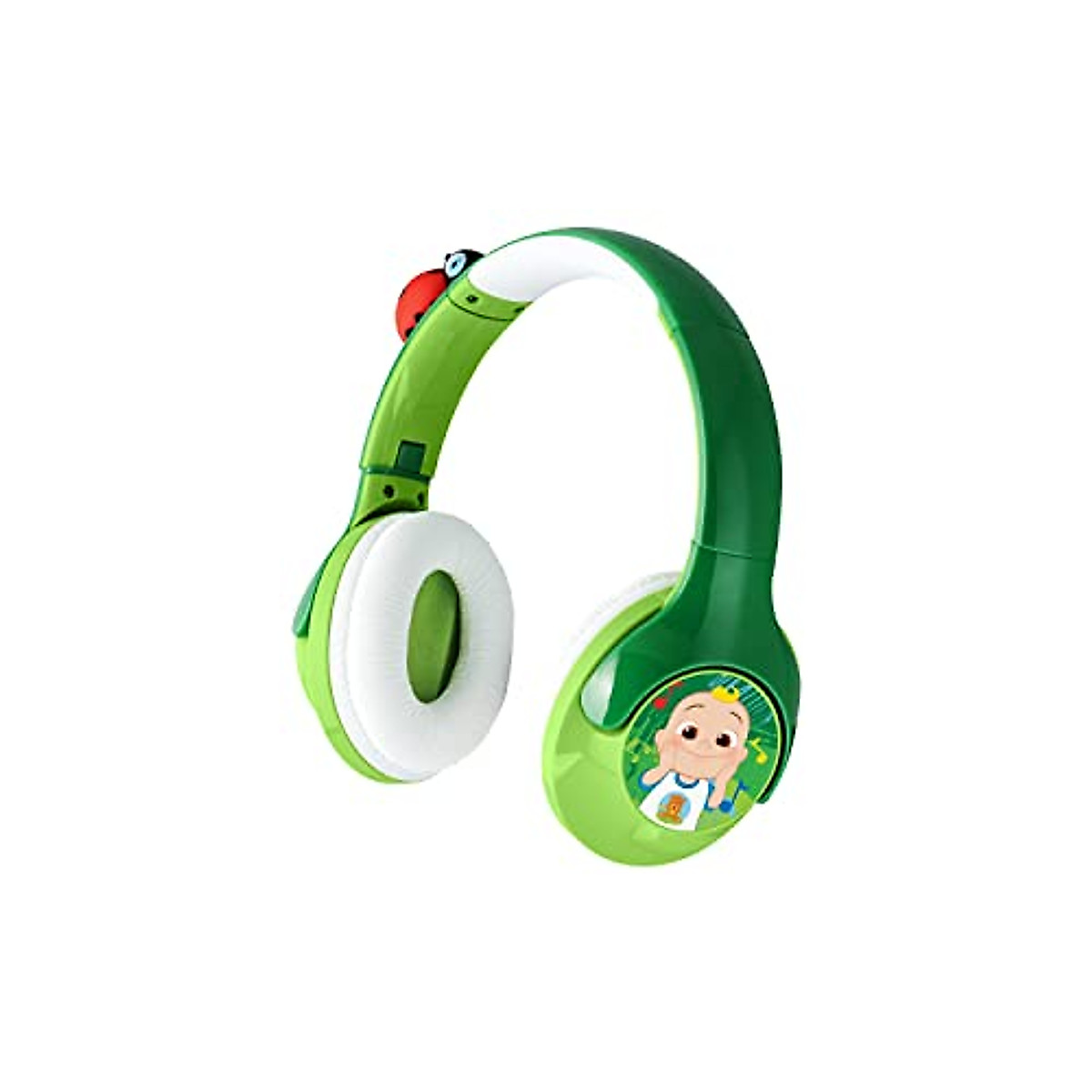 eKids Cocomelon Bluetooth Headphones for Kids, Wireless Headphones with Rechargeable Battery and USB-C Charging Cable Included
