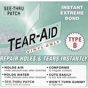 REPAIR PATCH: Zodiac Inflatable Boat Raft Dinghy 6x12" Tear Aid B