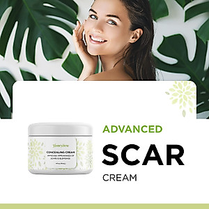 Scar Cream for Face and Body Care - Hydrating Vitamin E Lotion for Face Care with Nourishing Cocoa and Shea Butter Emollient Cream - Paraben and Silicone Free Skin Moisturizer for Sensitive Skin