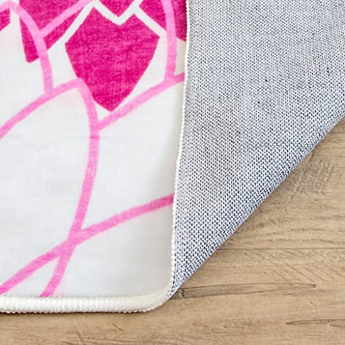 Super Area Rugs Machine Washable Rug - Stain Resistant Non-Shed Non-Slip Family & Pet Friendly - Washable Throw/Entry Rug - Colorful Floral Pink Rectangle 3' x 5'