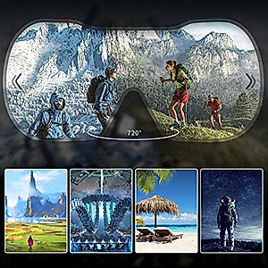 2022 Portable Vr Glasses Helmet 3D Glasses Virtual Reality for Smart Phone Headset Binoculars Video Game Movies Compatible with 4.0-7.0'' Smartphone 1Pcs