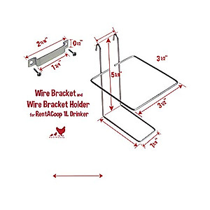 Wire Bracket for Small Animal Drinking Bottle (32 oz/1 Liter)