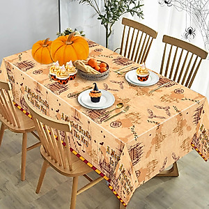 Z1juce Wizard Baby Shower Tablecloths - 3PCS Wizard Theme Waterproof Rectangle Table Covers for Birthday Party Halloween Wizard Party Disposable Plastic Table Cloth Decorations, 54 x 108 Inch