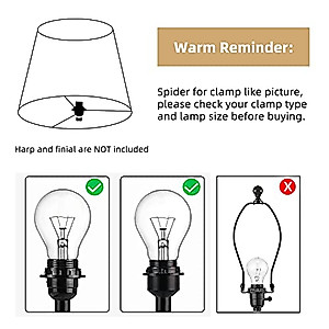 Drum Lamp Shades Set of 2, 8.5" Diameter x 6" Diameter x 6.4" High White Lampshade, Small Modern Classic Fabric Lamp Shades for Table Lamp, Wall Lamp