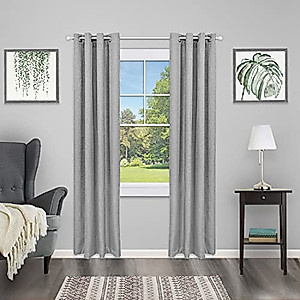 INTERIOR LIVING AZ71831US End Curtain Rod, 48-86", Satin Nickel