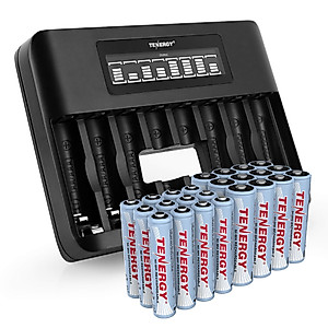 Tenergy 24 Pack 1.2V AA and AA and AAA NiMH Batteries, 12xAA and 12xAAA Batteries Ideal for Everyday Household Electronics