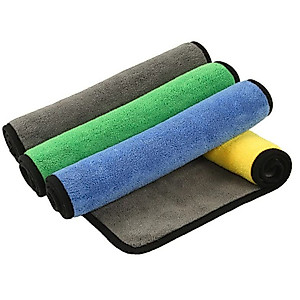 Microfiber Cleaning Cloths Professional Microfiber Drying Towel for Car Cleaning Highly Absorbent & Lint-Free (Pack of 5) (30x40, Blue)