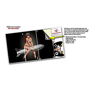 WraptorSkinz Skin Decal Vinyl Wrap compatible with the XBOX Series X Console and Controller - Missle Army Pinup Girl (GAMING CONSOLE NOT INCLUDED)