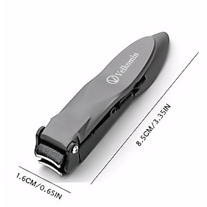 Nail Clippers for Men with Catcher, Ergonomic Design Self-Collecting Sharp Blade Durable Nail Clipper Cutters Trimmer for Men and Women, 18-month Replacement Warranty