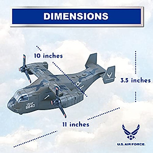 Lollipop United States Air Force Military Helicopter, V-22 Osprey Airplane, 1:72 Scale Aircraft Carrier Model, Battle/Rescue Helicopter Toy w/Sounds, 3+