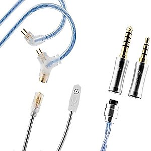 Kinera Gramr Modular High-Purity Silver-Plated OFC IEM Cable, Upgrade Earphone Cable with Detachable Boom Mic (Black 0.78 2PIN)