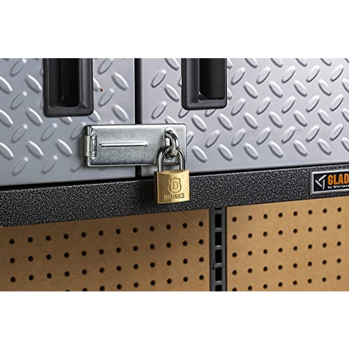 BRINKS - 40mm Solid Brass Keyed Padlock with 7/8” Shackle Clearance - Chrome Plated With Hardened Steel Shackle