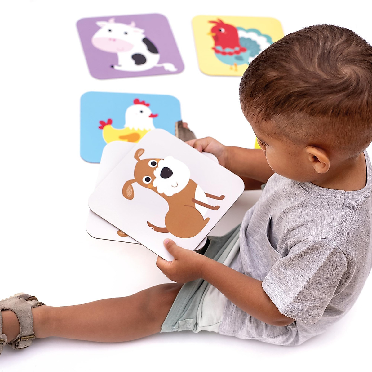 Banana Panda Suuuper Size Memory Matching Kids Game - includes 24 Extra-Large 6” x 6” Cards - Match The Animals or Use as Flashcards - for Toddlers, Boys & Girls, ages 2-4 years