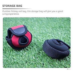 INOOMP Fishing Reel Bag Fishing Rod Case Fly Reel Case Breathable Reel Protector Scrolls Home Fishing Reel Pouch Protective Cover Fishing Reel Case One Body Stretch Bag Neoprene