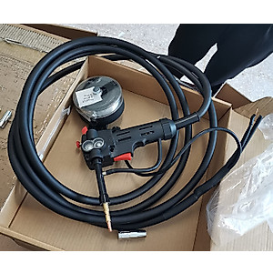 PreAsion 200Amp Aluminum Spool Gun Mig Torch Welding Gun 16.4ft Cables Fit Miller210 Spoolmate 3035 for Aluminum Stainless Steel copper Iron with1.1LB 0.8MM Welding Wire 20 Contact Tips